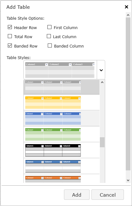 How to use inbuilt templates