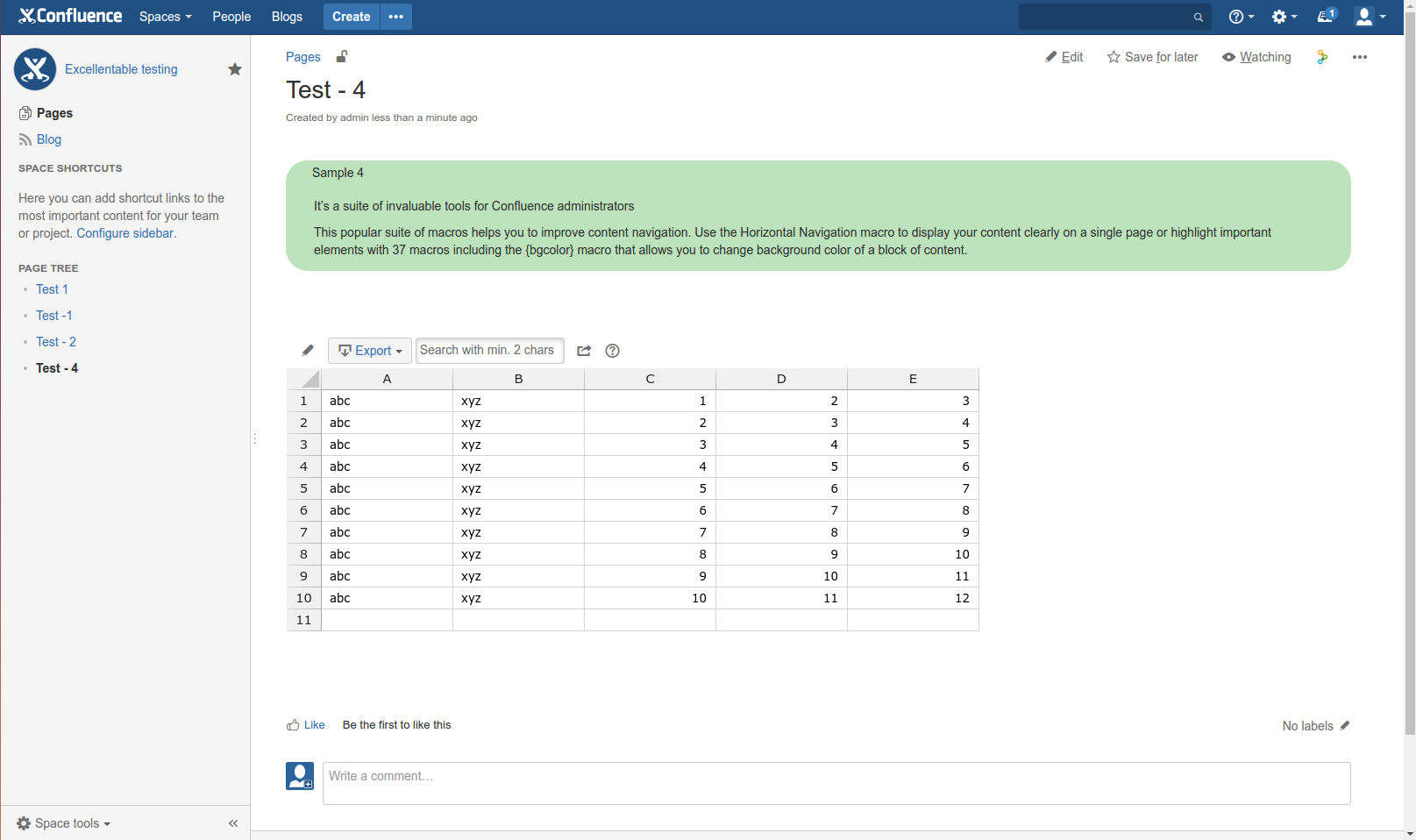 Content Formatting for Confluence